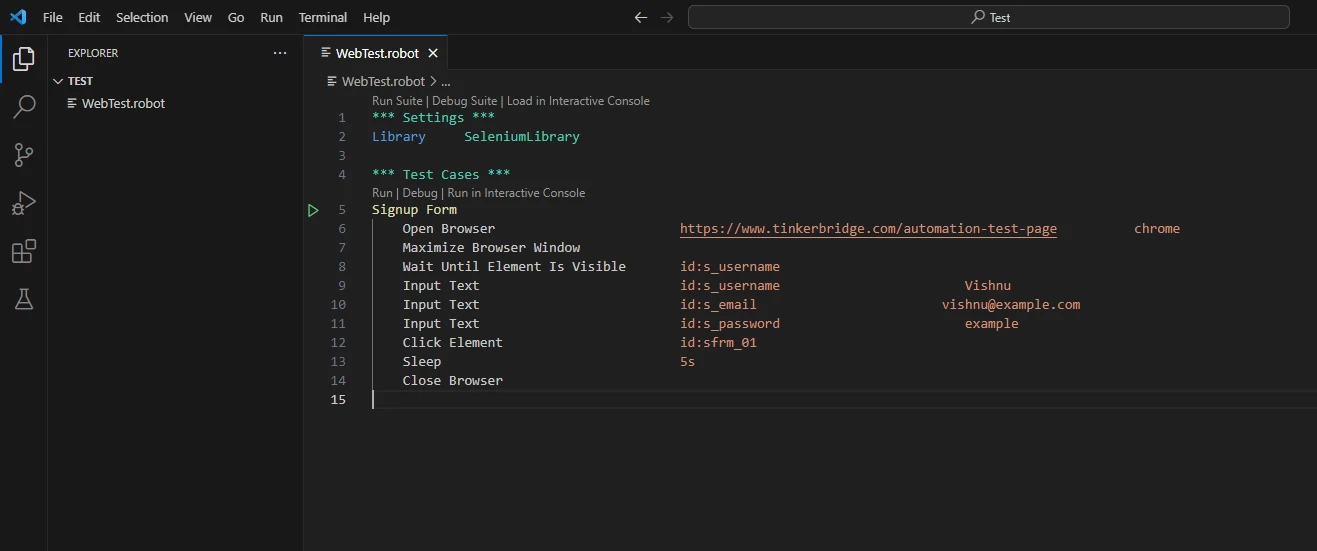Tinkerbridge A Step By Step Guide To Creating Your First Test With 2371